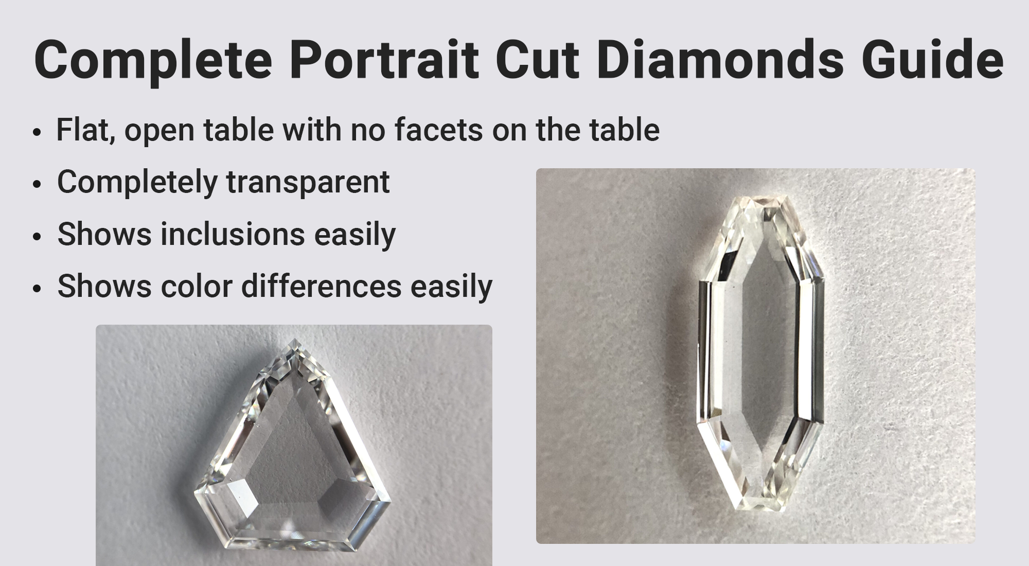 Complete Portrait Cut Diamonds Guide